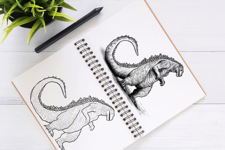 How to Draw Godzilla - Create a Monstrous Godzilla Drawing