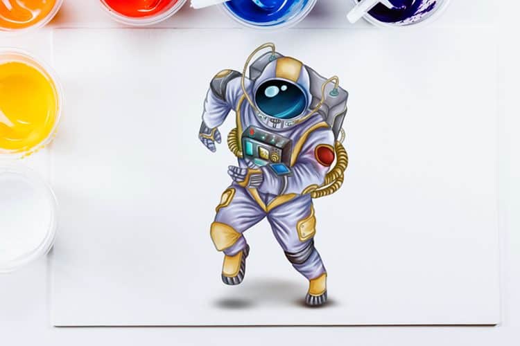 How to Draw an Astronaut - Create a Realistic Astronaut Drawing