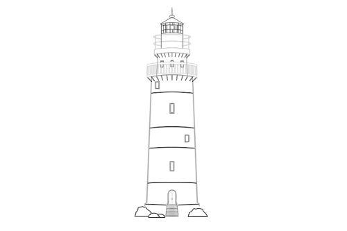 How to Draw a Lighthouse - An Easy Lighthouse Drawing