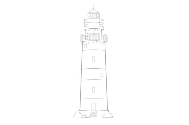 How to Draw a Lighthouse - An Easy Lighthouse Drawing