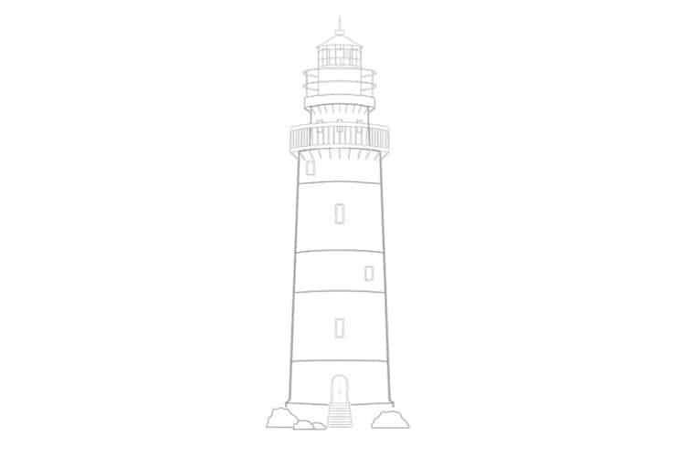 How to Draw a Lighthouse - An Easy Lighthouse Drawing