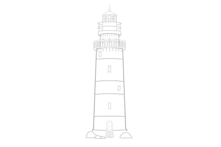 How to Draw a Lighthouse - An Easy Lighthouse Drawing