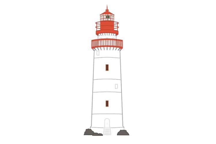 How to Draw a Lighthouse - An Easy Lighthouse Drawing