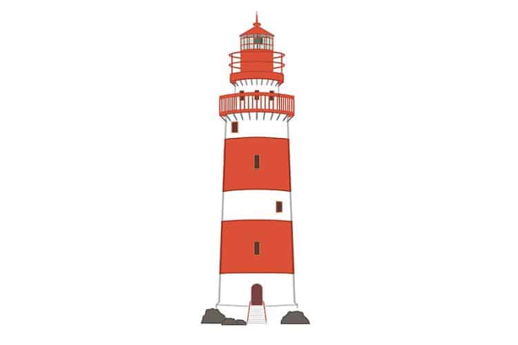 How to Draw a Lighthouse - An Easy Lighthouse Drawing