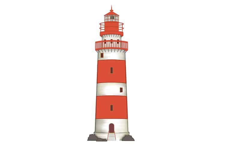 How to Draw a Lighthouse - An Easy Lighthouse Drawing