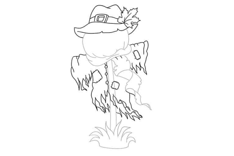 How to Draw a Scarecrow - Create an Easy Scarecrow Face
