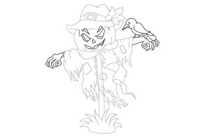 How to Draw a Scarecrow - Create an Easy Scarecrow Face