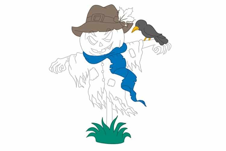 How to Draw a Scarecrow - Create an Easy Scarecrow Face