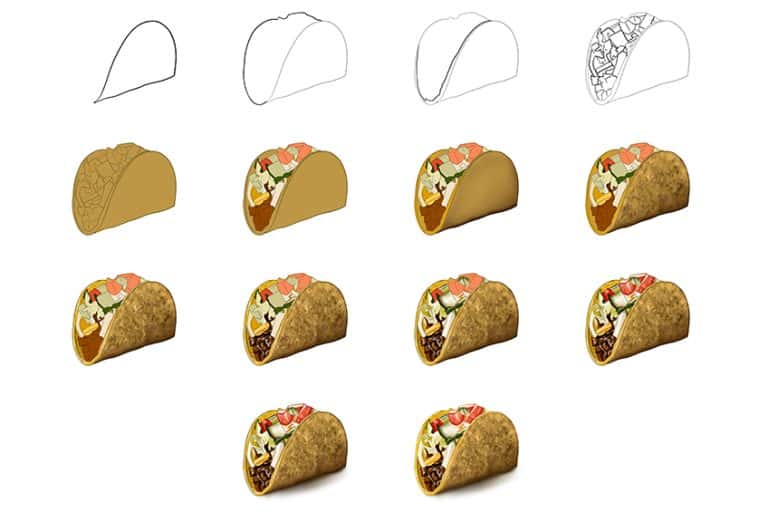 How to Draw a Taco - Create a Delicious Taco Sketch!