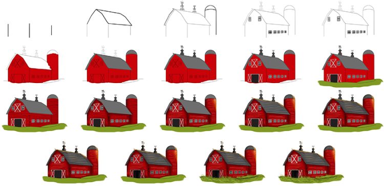 How to Draw a Barn - Create a Magnificent Barn Sketch