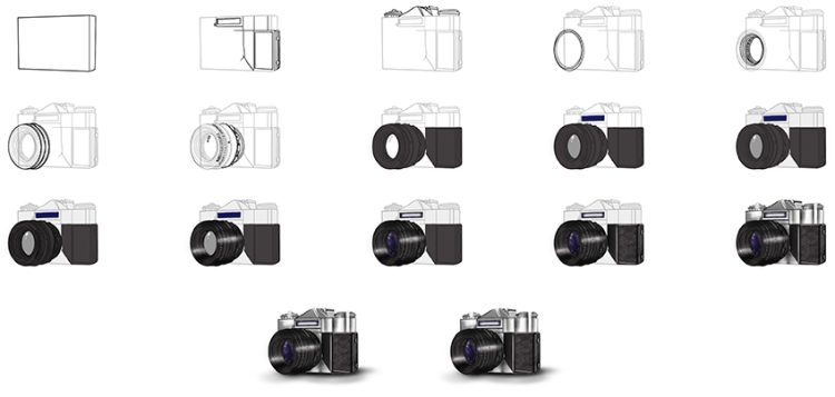 How to Draw a Camera - An Easy Step-by-Step Drawing Tutorial