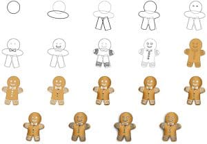 How to Draw a Gingerbread Man - A Step-by-Step Tutorial