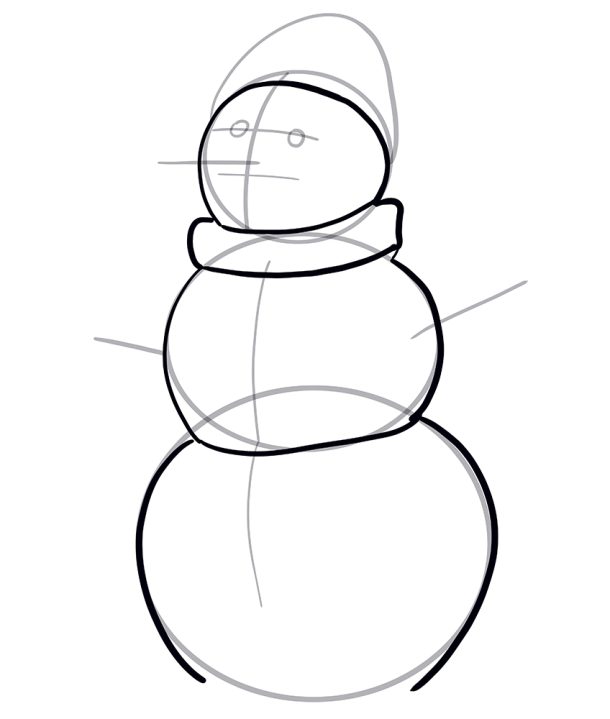 How to Draw a Snowman - Create a Magical Snowman Sketch