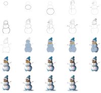 How to Draw a Snowman - Create a Magical Snowman Sketch