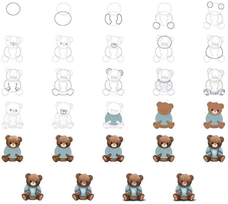 How to Draw a Teddy Bear - Create a Cuddly Teddy Bear Drawing