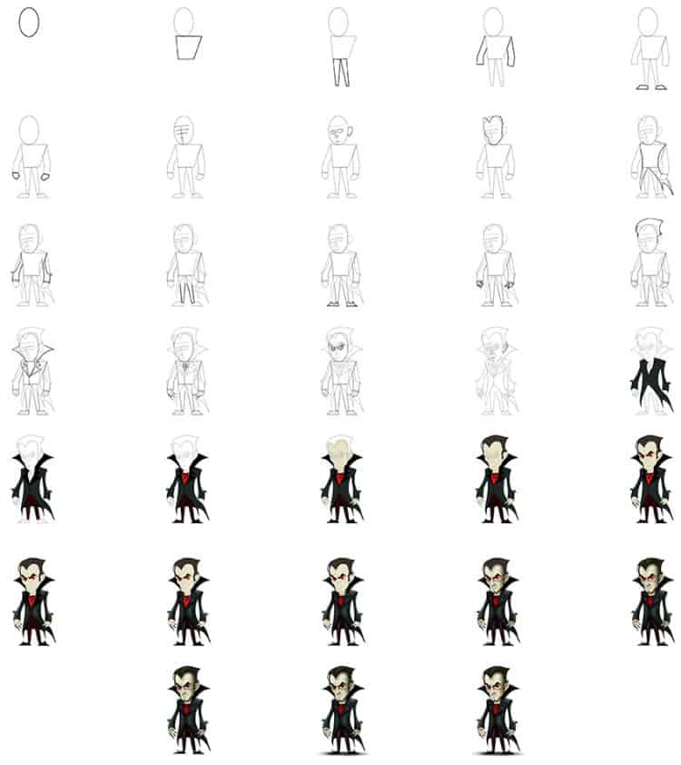 How to Draw a Vampire - Create a Bloodthirsty Vampire Drawing