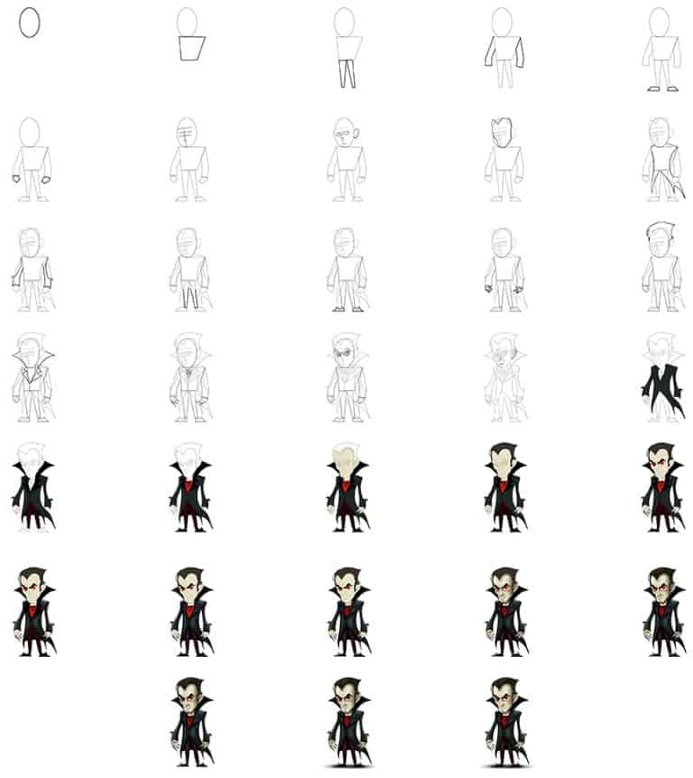 How to Draw a Vampire - Create a Bloodthirsty Vampire Drawing
