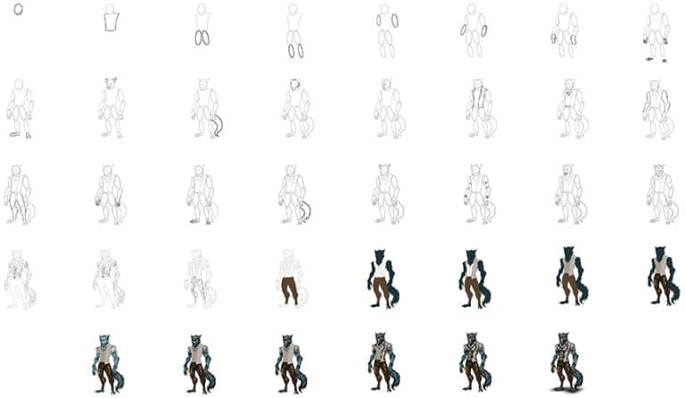 How to Draw a Werewolf - Create a Ferocious Werewolf Sketch