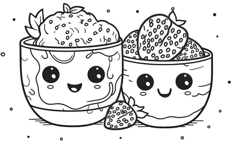 Food Coloring Pages - 13 Brand New Coloring Sheets for Foodies
