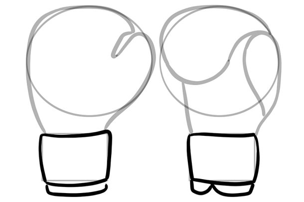 How to Draw Boxing Gloves - Learn to Draw Striking Boxing Gloves