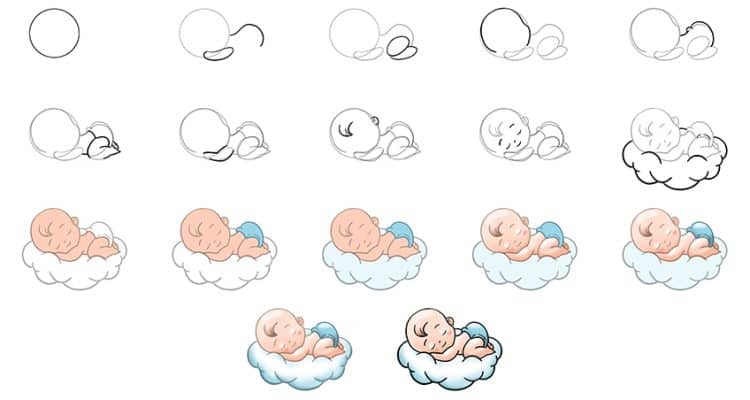How to Draw a Baby - Learn How to Draw an Adorable Baby