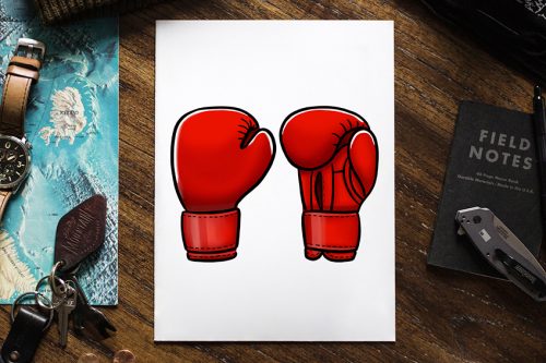 How to Draw Boxing Gloves - Learn to Draw Striking Boxing Gloves