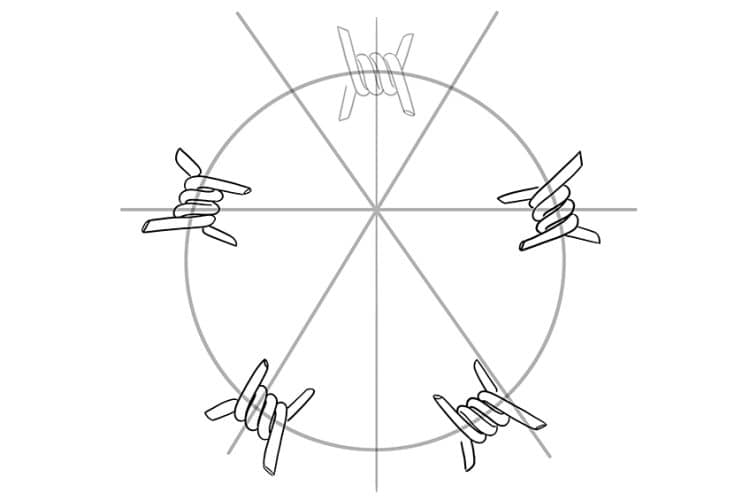 How to Draw a Barbed Wire - Sketching the Sharpness