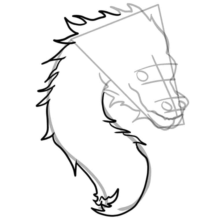How to Draw a Dragon Head - An Easy Dragon Head Sketch