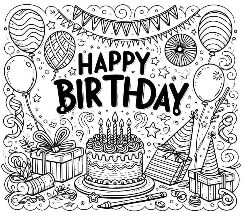 free printable birthday coloring pages for dad