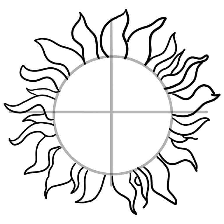 How to Draw a Sun - Create a Sunrise in a Pencil Stroke