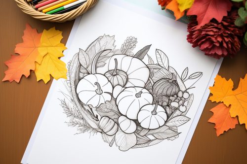 Thanksgiving Coloring Pages - Discover the Fall and its Gifts