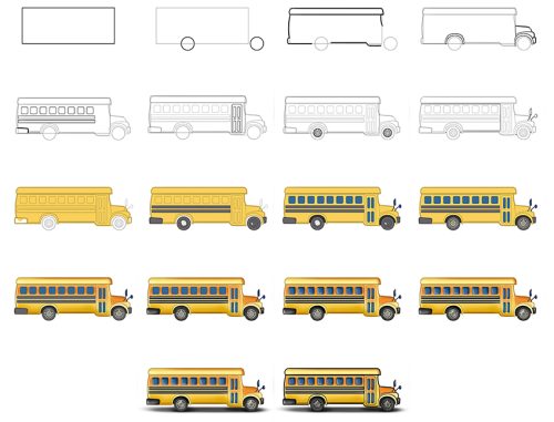 How to Draw a School Bus - Drawing the Iconic Yellow Ride
