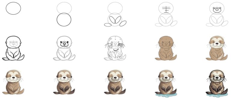 How to Draw an Otter - Learn to Sketch a River Friend