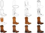 How to Draw a Cowboy Boot - Sketching Western Wear