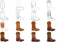 How to Draw a Cowboy Boot - Sketching Western Wear