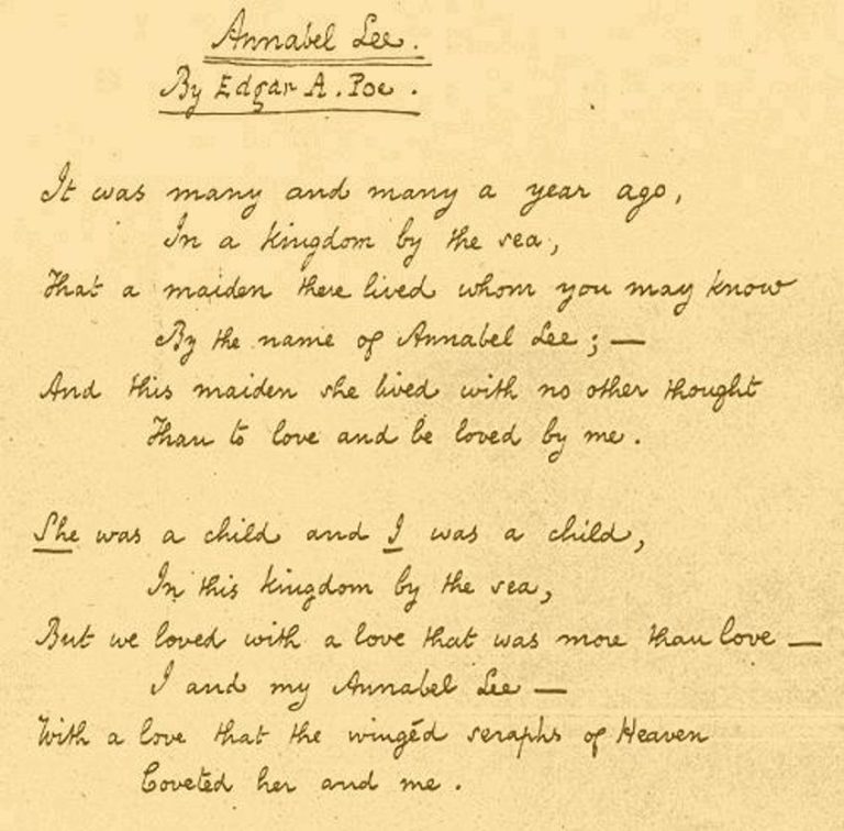 "Annabel Lee" Poem by Edgar Allan Poe - A Detailed Analysis