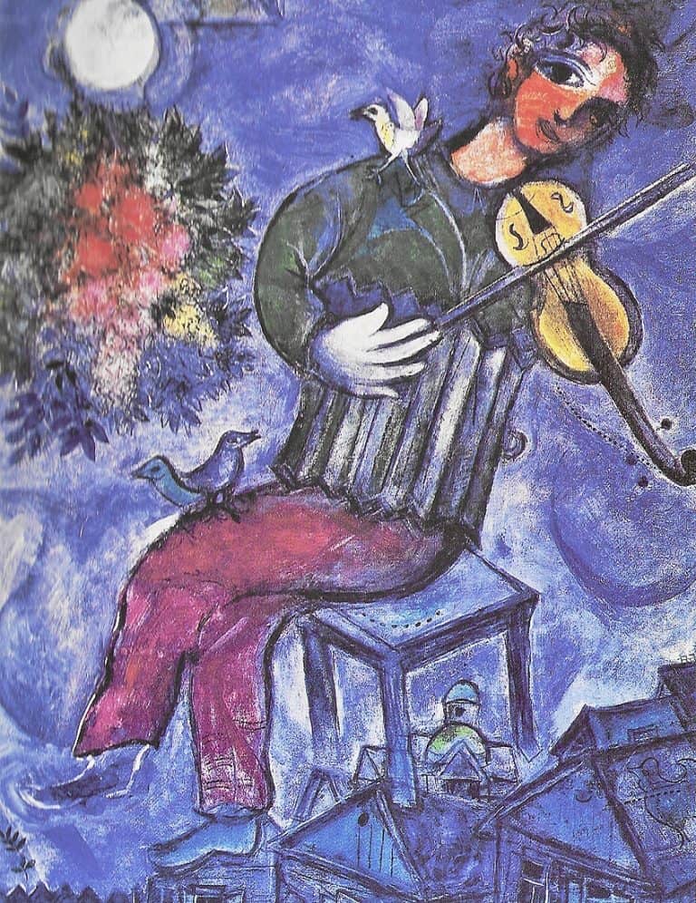 "Green Violinist" by Marc Chagall - A Musical Masterpiece